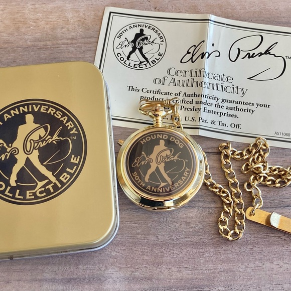 Accessories | Elvis Presley 5th Anniversary Collectible Golden ...